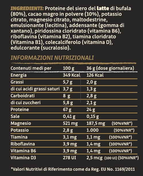 Buffalo Whey Protein | The first and only 100% Italian buffalo whey!